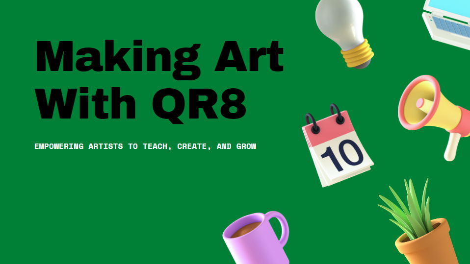 Making Art With QR8 - Powerpoint and google slides Saveslides templates